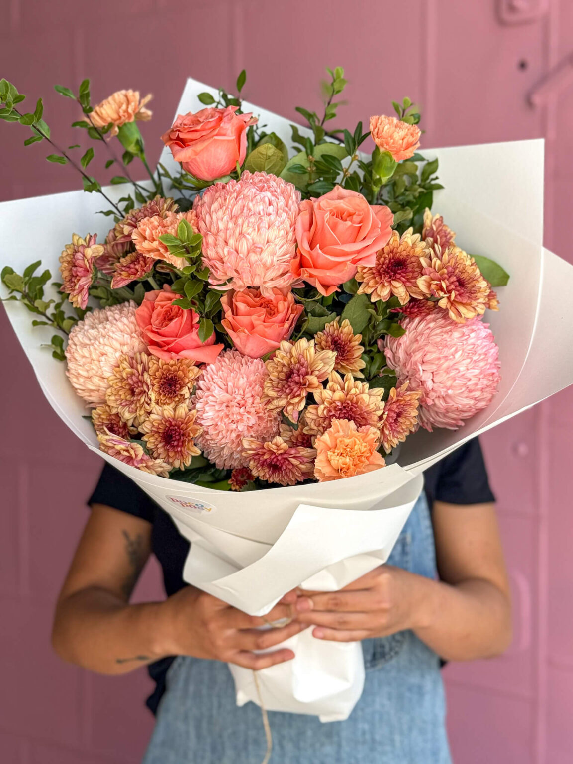Peach Posy 🧡 Peach Flowers Bouquet